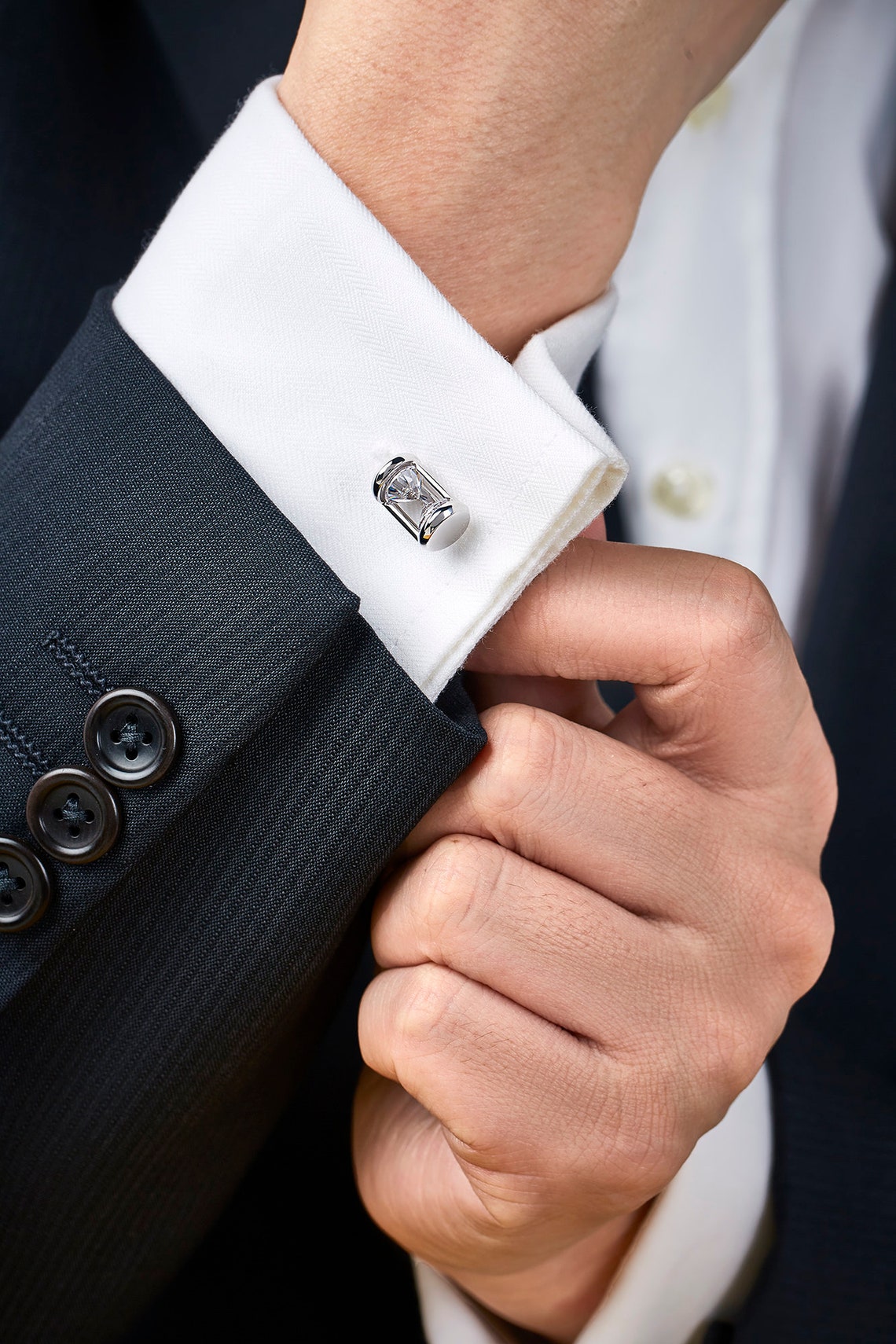 Men's Hourglass Cuff Links, Business Jewelry, Sentimental Gift for ...