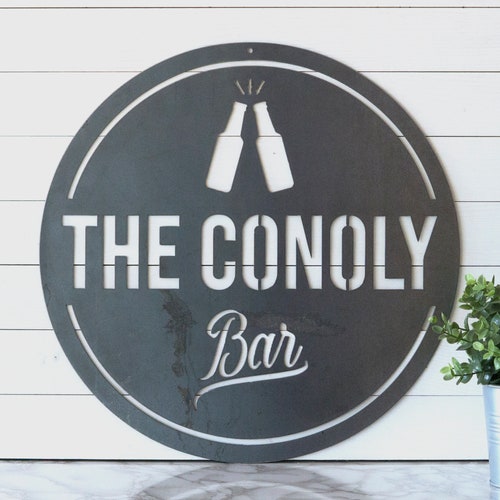 Personalized Bar Sign Home Bar Sign Custom Pub Sign - Etsy