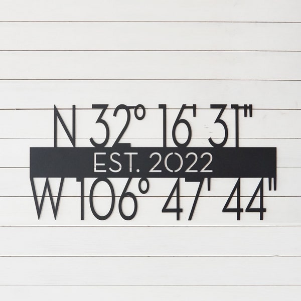 Coordinates Sign - Etsy