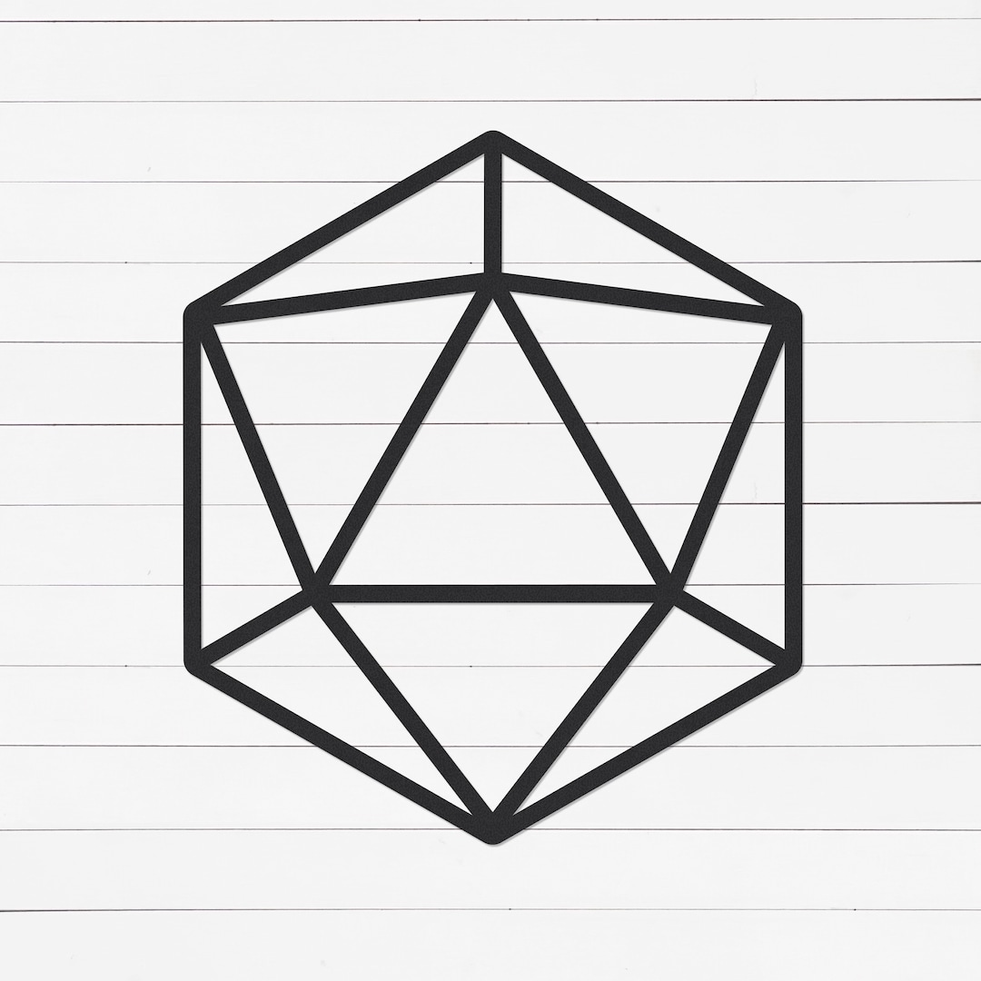 D20 Dice Sign | D20 Decor | D20 Home Decor | D20 Gifts | D20 Art ...