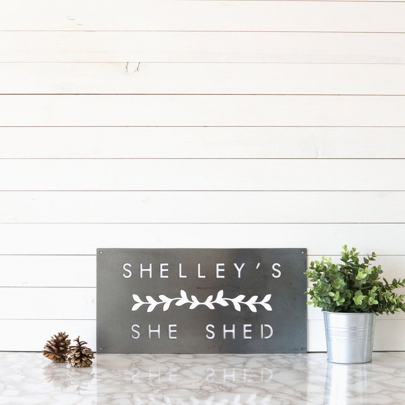 Custom She Shed Sign Metal She Shed Sign Personalized She - Etsy