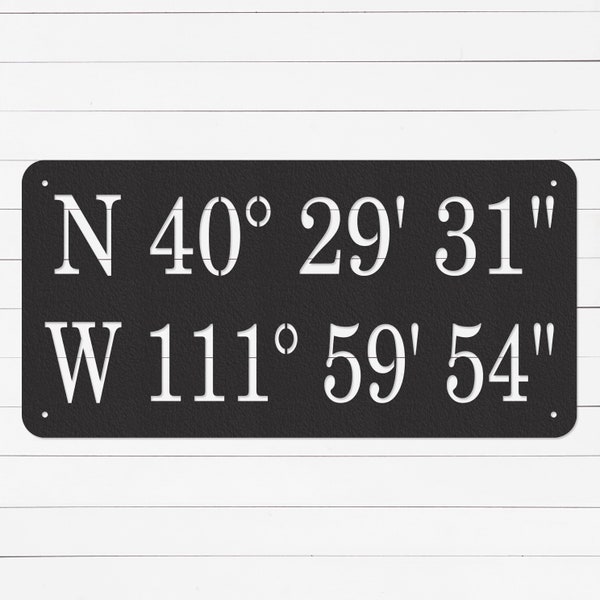 Latitude and Longitude Signs - Etsy