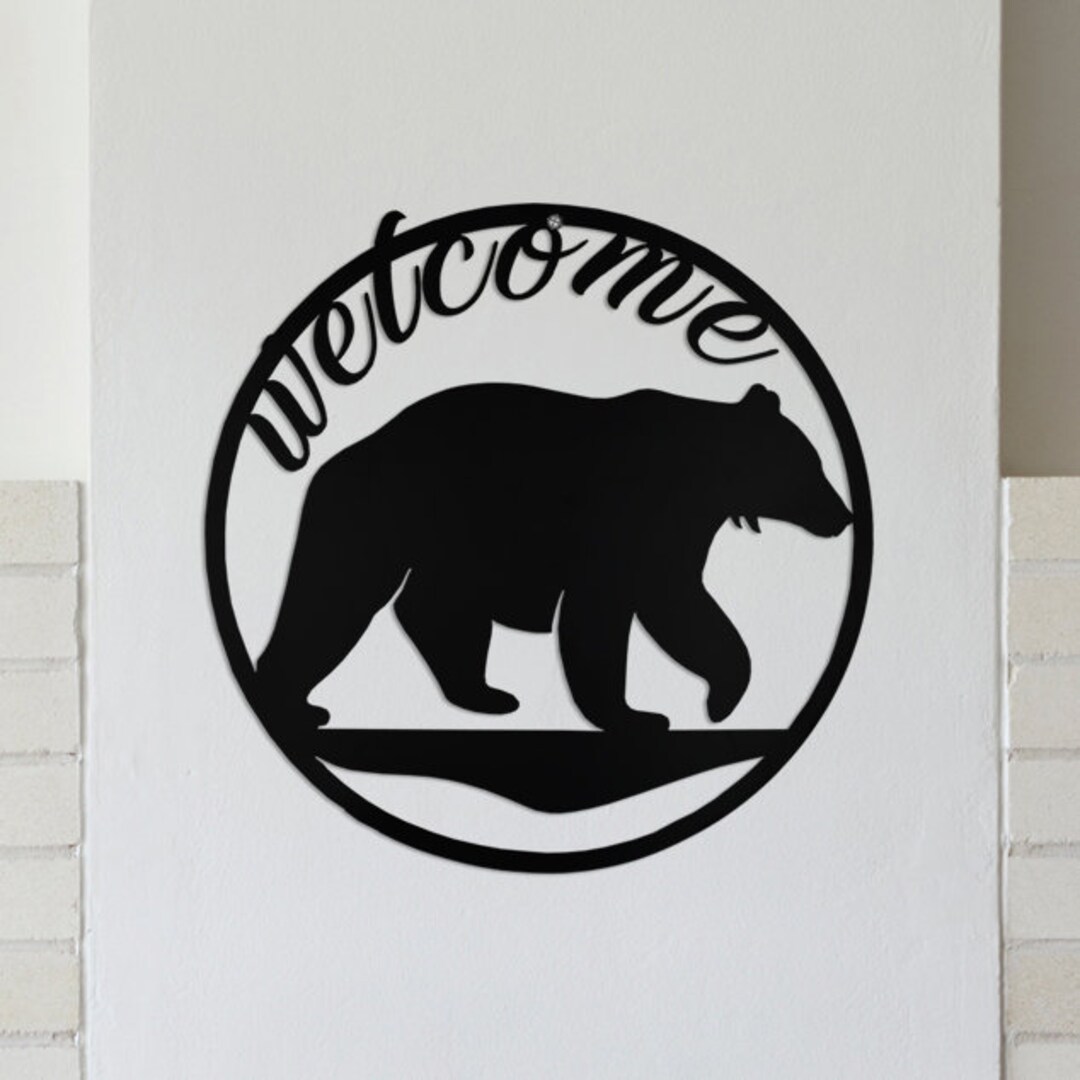 Bear Welcome Sign - Etsy