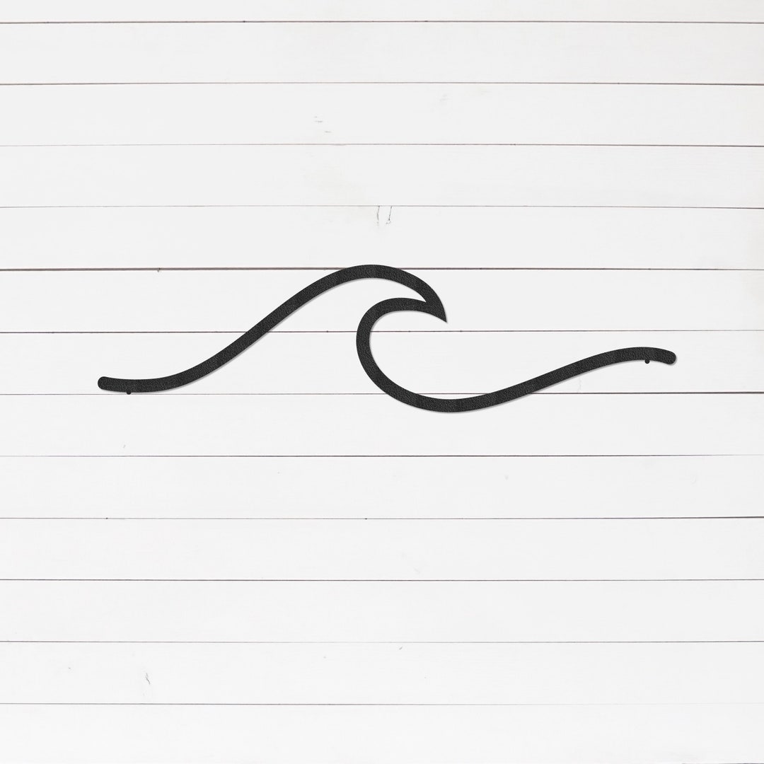 Metal Wave Sign Wave Art Wave Wall Art Wave Wall Decor Wall Decor Metal ...