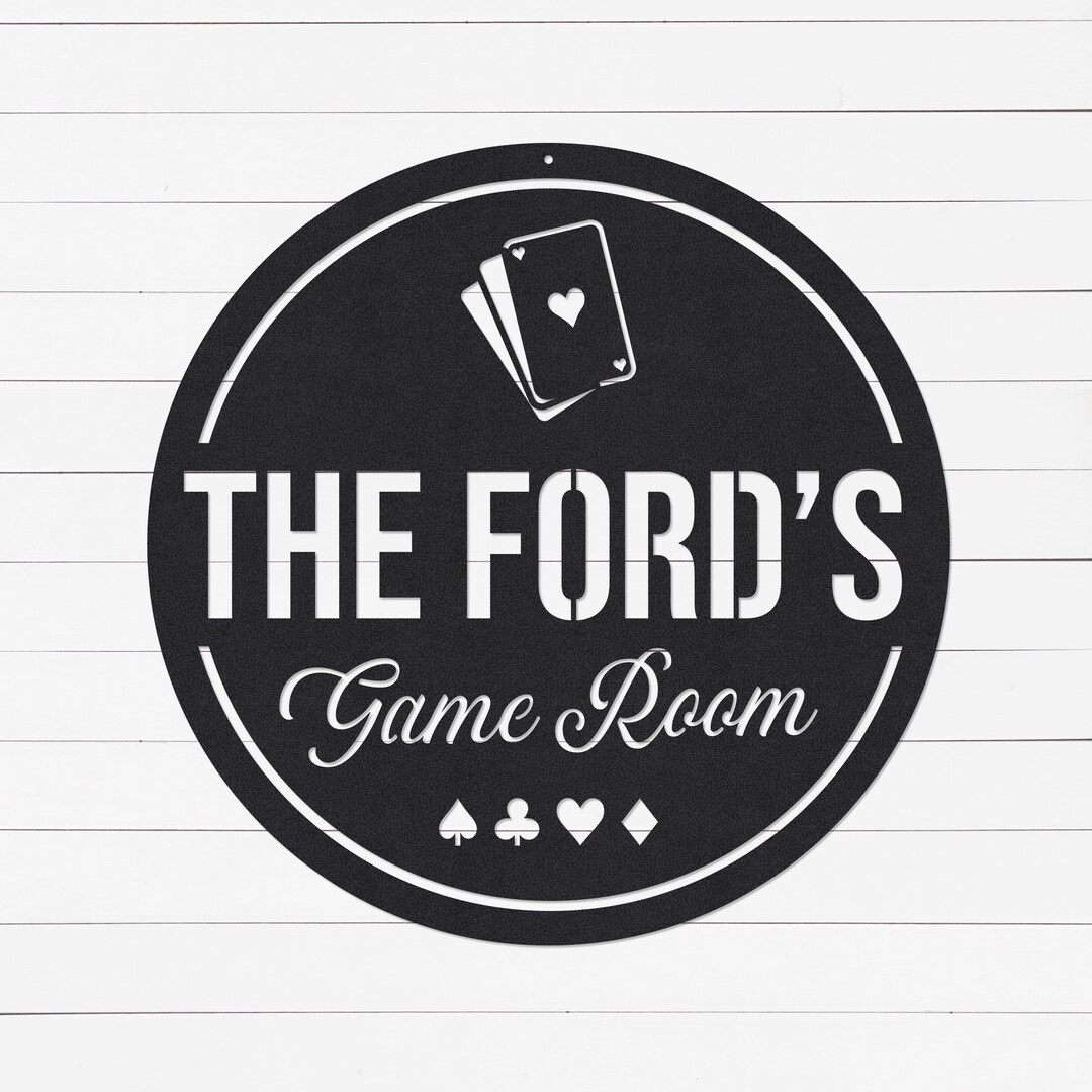 Custom Game Room Sign | Card Room Sign | Poker Room Sign | Gift for ...