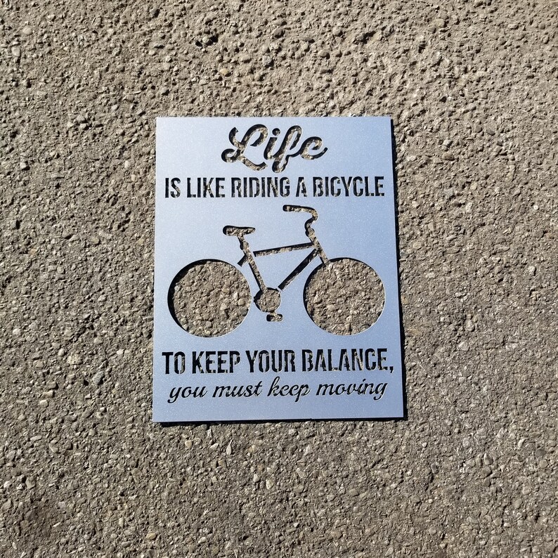 Life is Like Riding a Bicycle Quote A. Einstein Metal Art - Etsy Canada