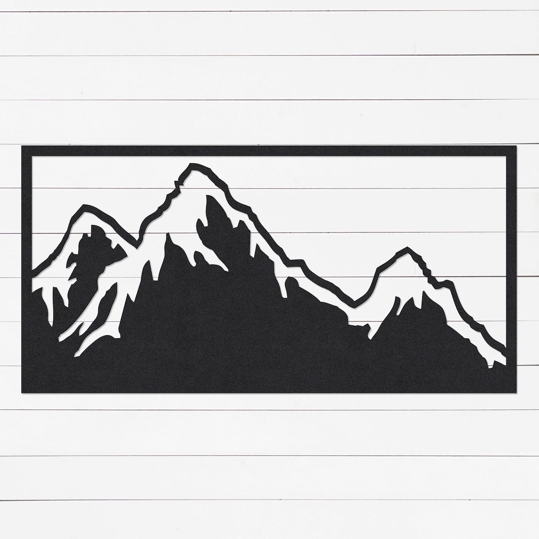 Mountain Sign | Mountain Peak Sign | Mountain Wall Art | Rustic Wall ...