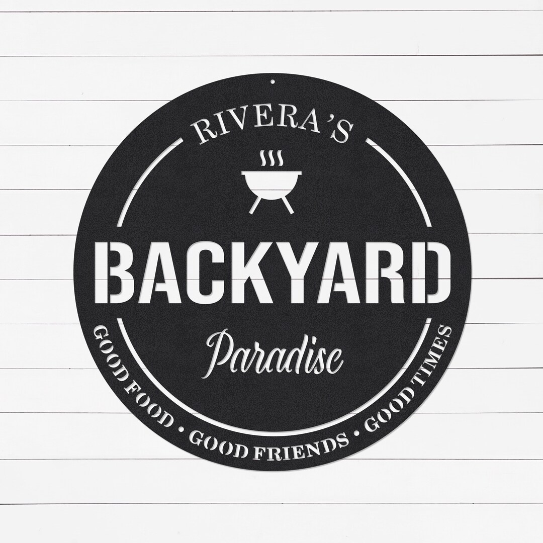 Personalized BBQ Sign: Custom Outdoor Kitchen Decor Metal Wall Art - Etsy
