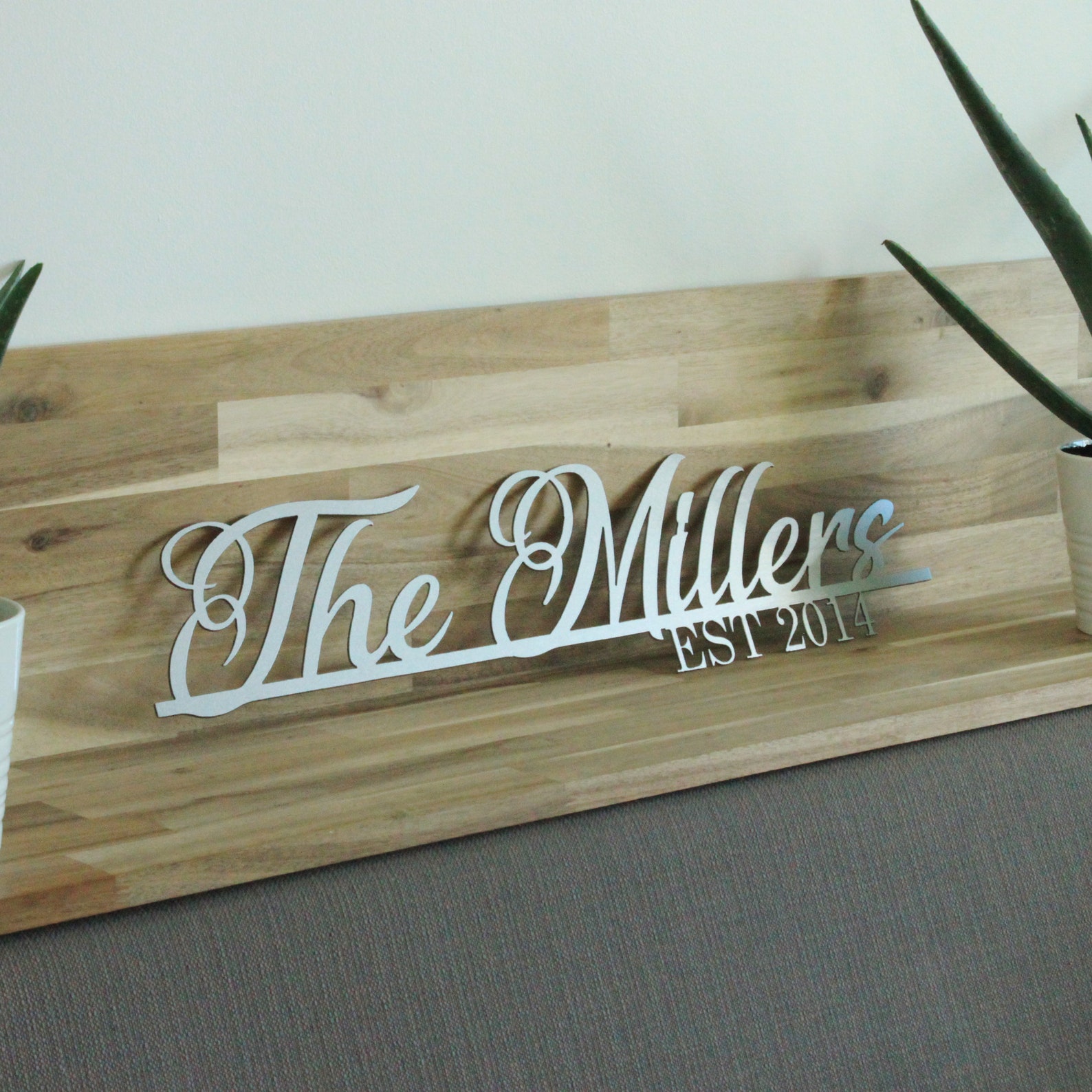 Personalized Family Name Sign: Custom Last Name Metal Wall Art - Etsy