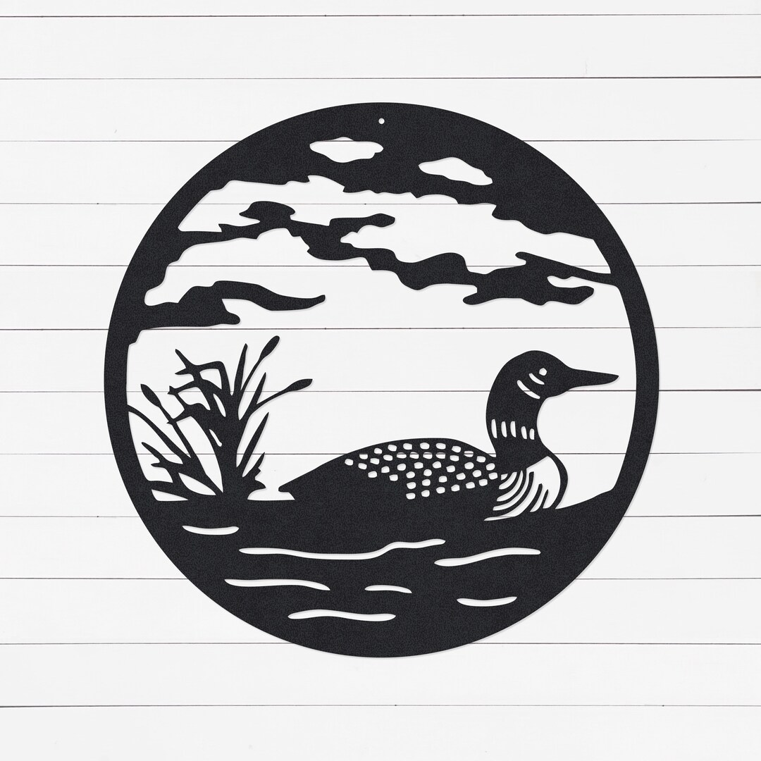 Loon Cottage Sign: Lake House Metal Wall Art - Etsy