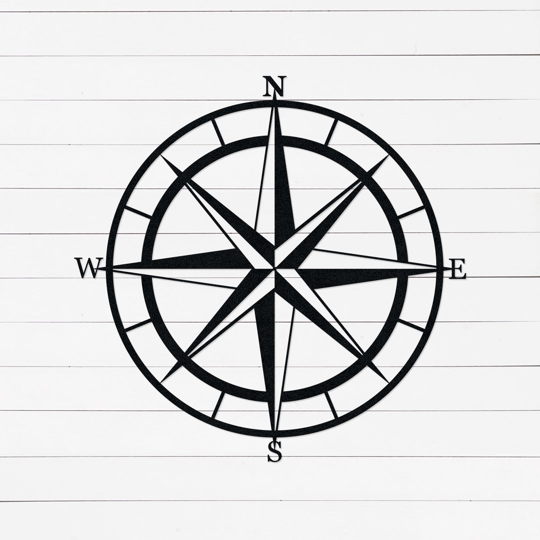 Nautical Compass Sign | Nautical Star Wall Decor | Nautical Compass ...