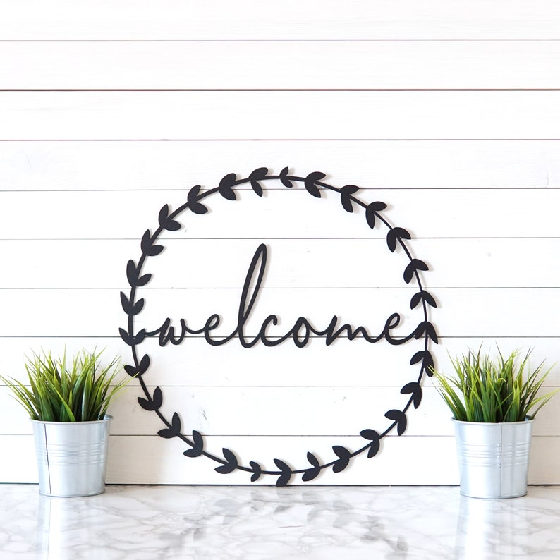 Welcome Sign Home Decor Rustic Wall Art Farmhouse Decor - Etsy