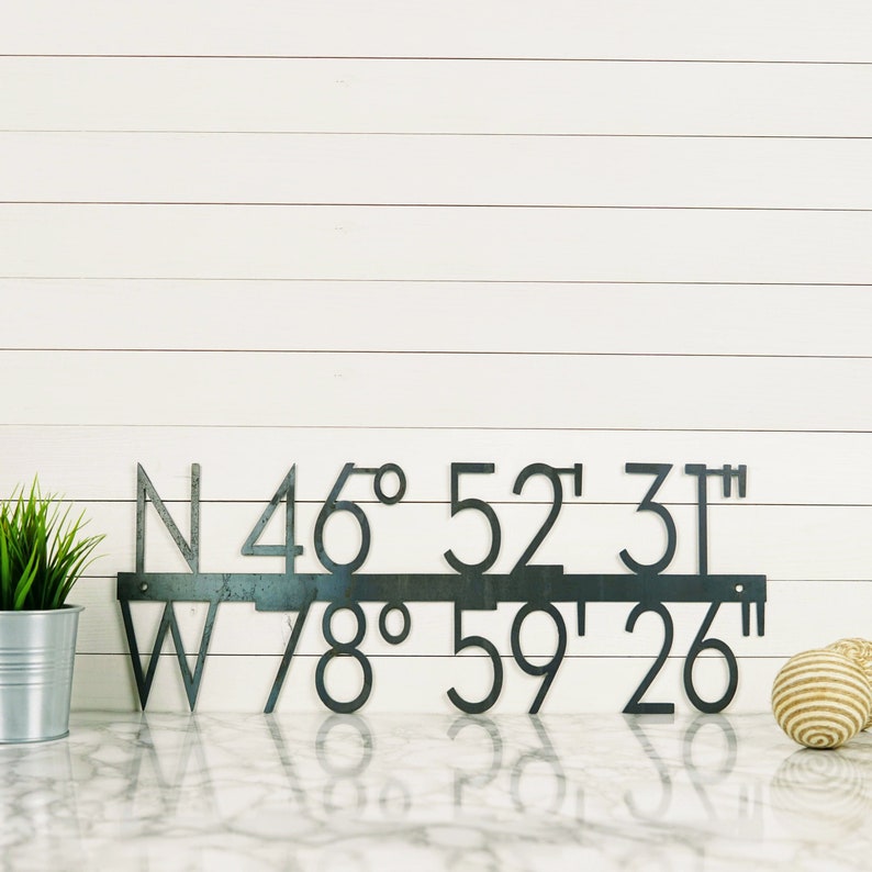GPS Coordinates Sign Latitude Longitude Signs Wedding Gift - Etsy Canada