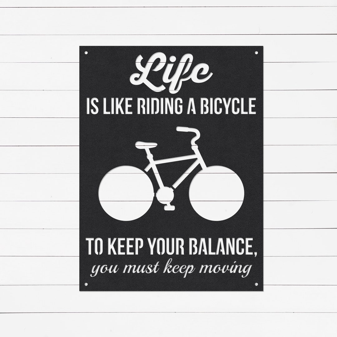 Life is Like Riding a Bicycle Quote - A. Einstein - Metal Art - Etsy