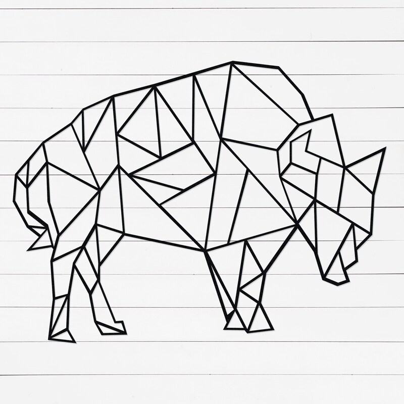 Geometric Buffalo - Etsy