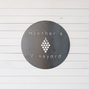 Custom Vineyard Sign Wine Sign Bar Sign Metal Sign - Etsy