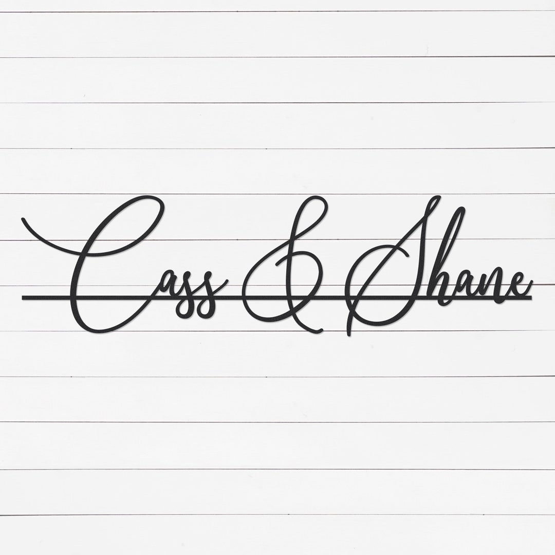 Personalized Couples Sign | Anniversary Gift | Metal Last Name Sign ...