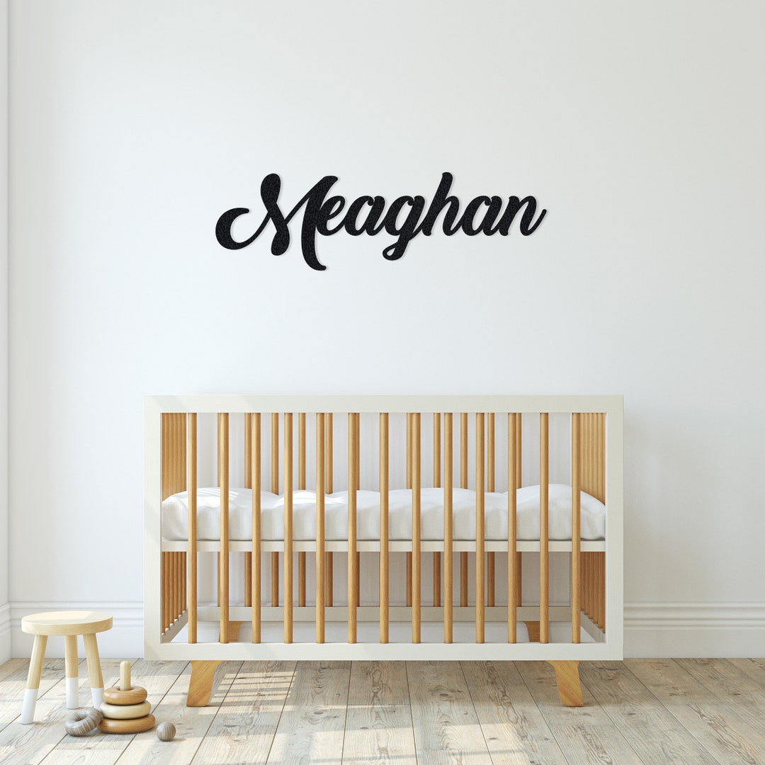 Custom Name Sign Nursery Name Sign Baby Name Sign Metal Name Sign Over ...