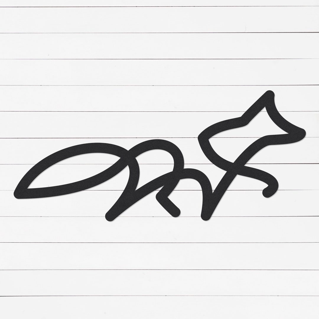 Line Fox Sign | Fox Wall Art | Fox Decor | Fox Home Decor | Rustic Wall ...