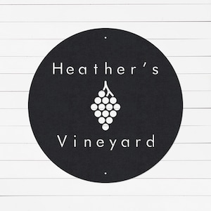 Custom Vineyard Sign | Wine Sign | Bar Sign | Metal Sign | Custom Bar ...