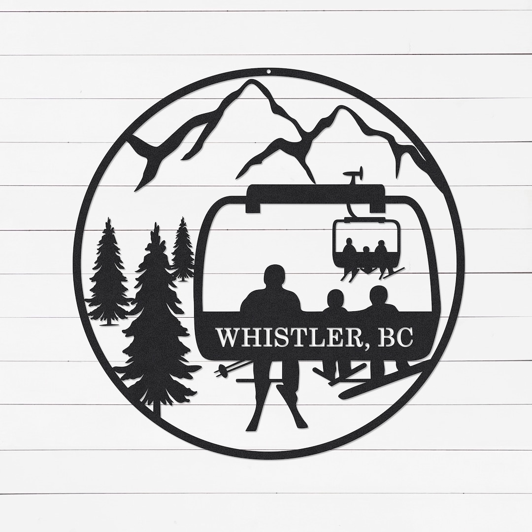 Custom Ski Sign | Ski Chalet Sign | Ski Trail Sign | Ski Slope Sign ...