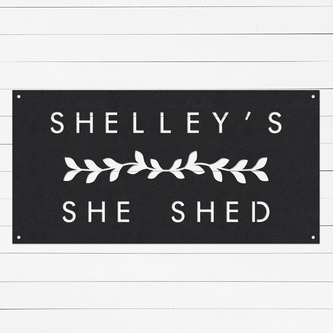 Custom She Shed Sign | Metal She Shed Sign | Personalized She Shed Sign ...