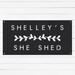 Custom Metal She Shed Sign | Personalized She Cave Plaque - Etsy