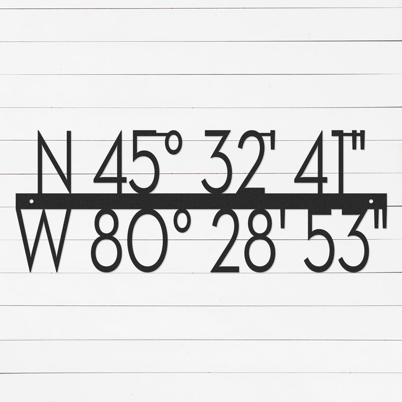 Coordinates Sign - Etsy
