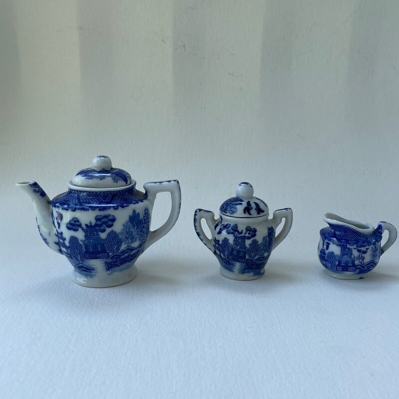 Blue Willow Tea Set - Etsy