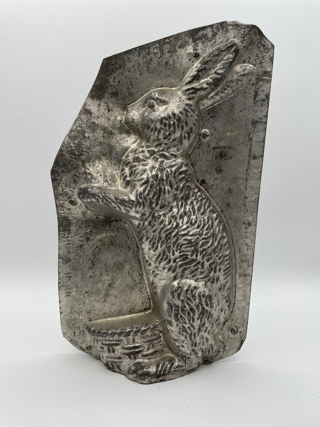 Vintage Large Standing Rabbit With Basket Metal Chocolate Mold - Etsy