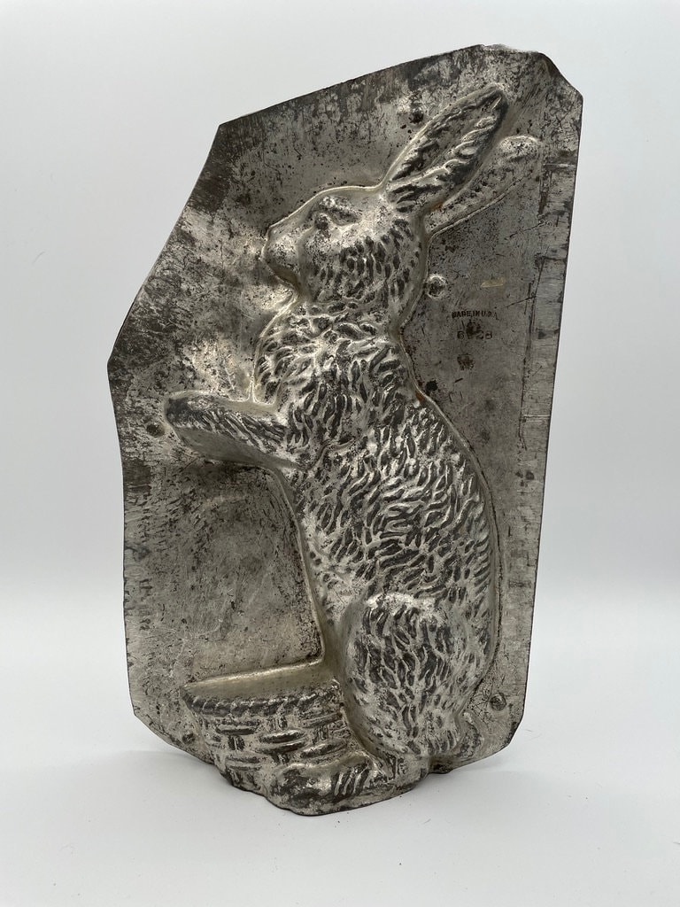 Vintage Large Standing Rabbit With Basket Metal Chocolate Mold - Etsy