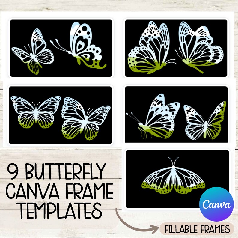 Customizable Butterfly Canva Template Smart Mockup Digital Download ...