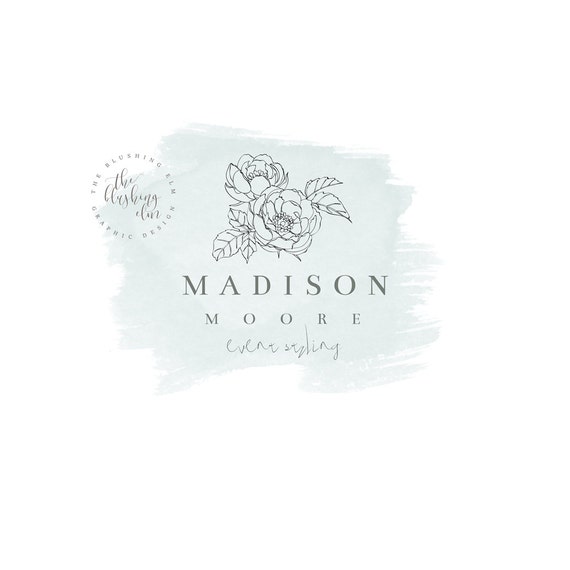 Watercolor Logo Rustic Logo Watermark Premade Logo Graphic | Etsy