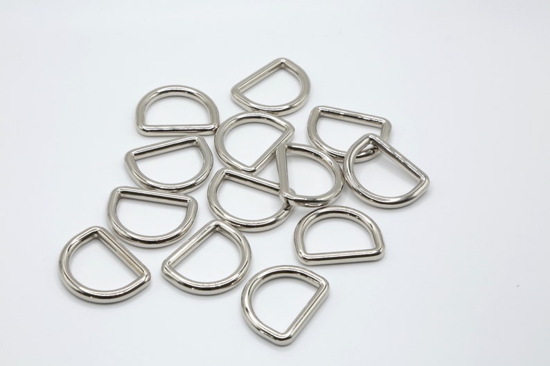 1 Inch Metal D Ring, Silver Gold Rosegold Black Brass Heavy Welded D ...