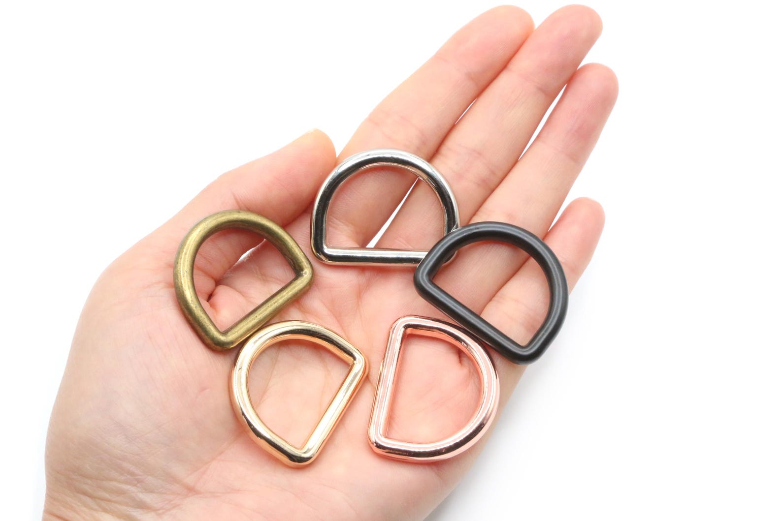 1 Inch Metal D Ring, Silver Gold Rosegold Black Brass Heavy Welded D ...