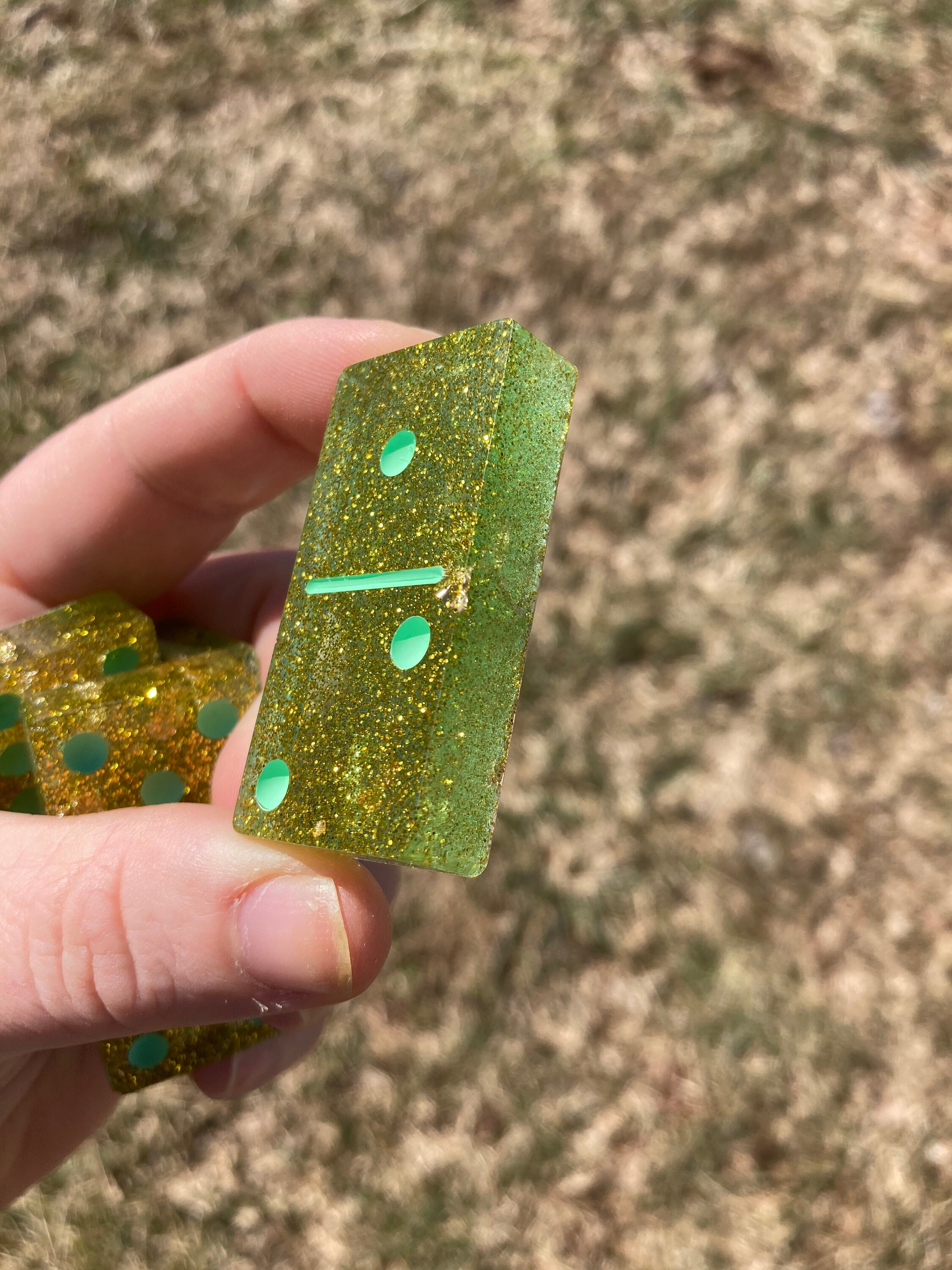 Golden Green Dominoes - Etsy