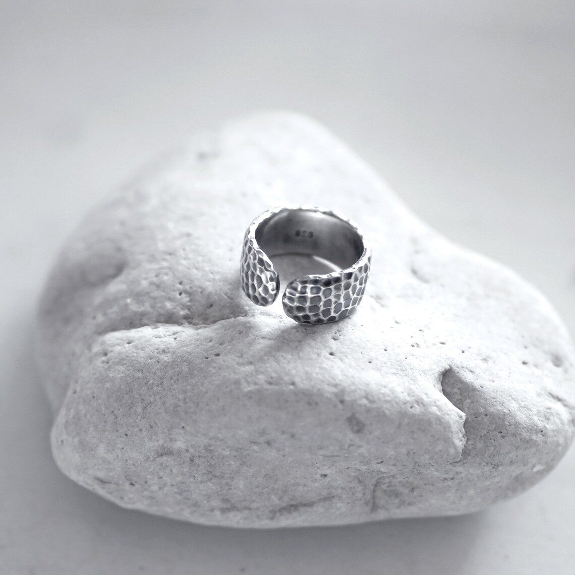 Double Sided Arch Ring, Hammer Finish Ring, Convertible Ring, Sterling ...