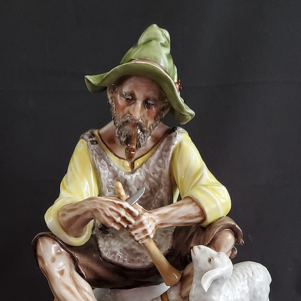 Porcelain German Shepherd Figurine - Etsy