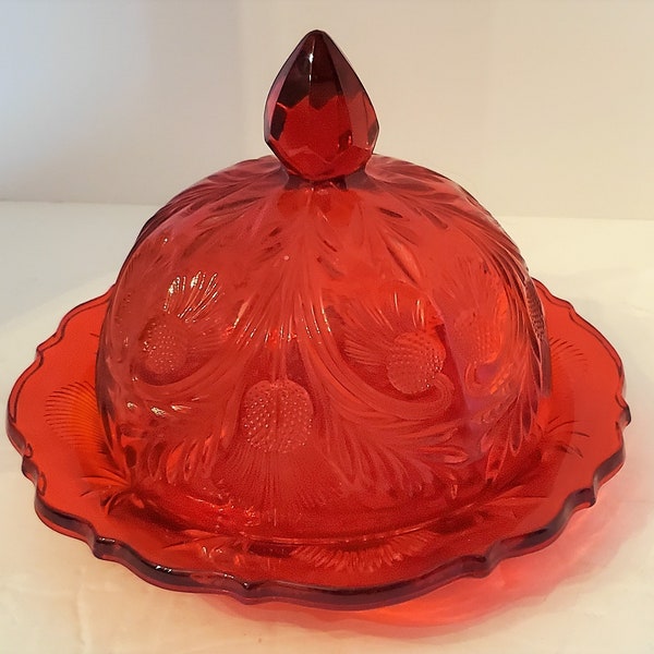 Red Butter Dish - Etsy