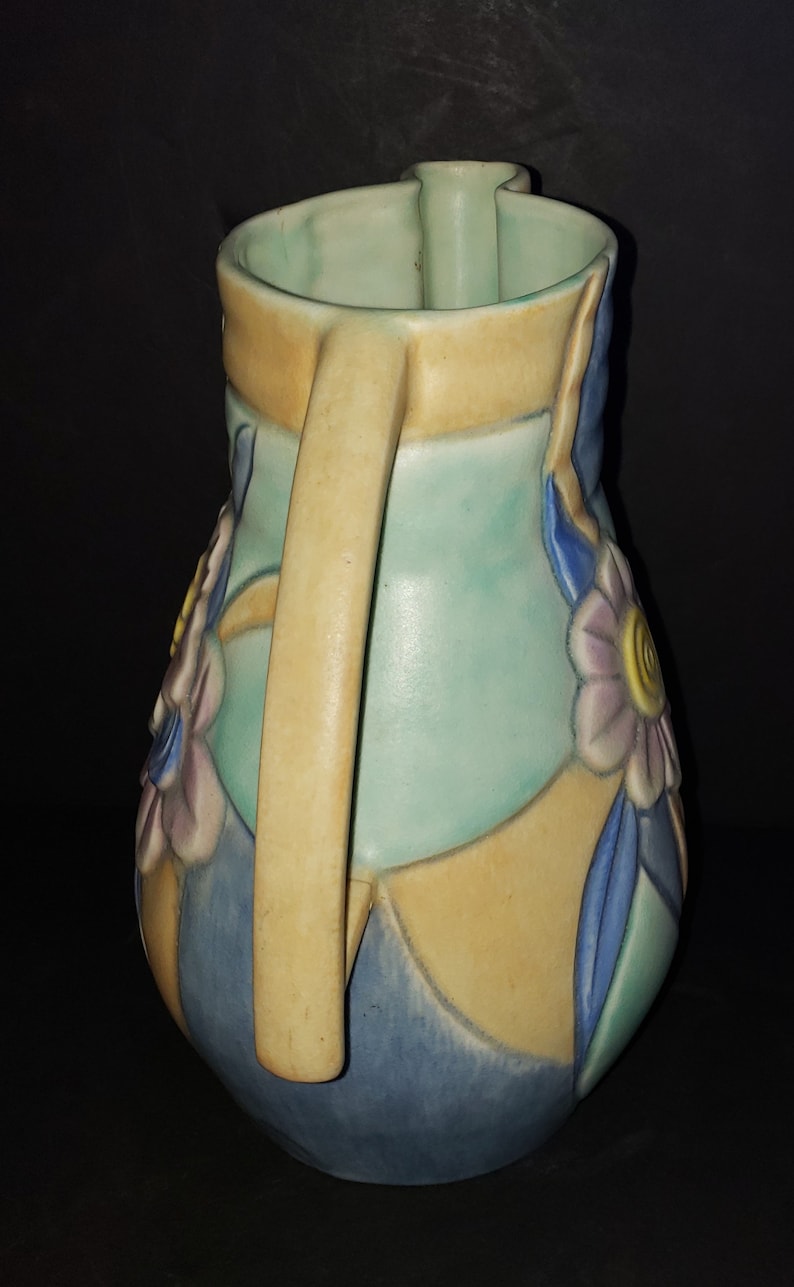 Antique 1935 Beswick Ware Art Deco Flower and Butterfly Ceramic Handle ...