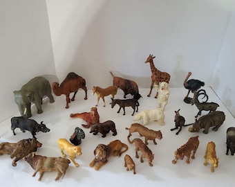 1930s Elastolin Composition Black Horse, Vintage German Miniature Toy ...