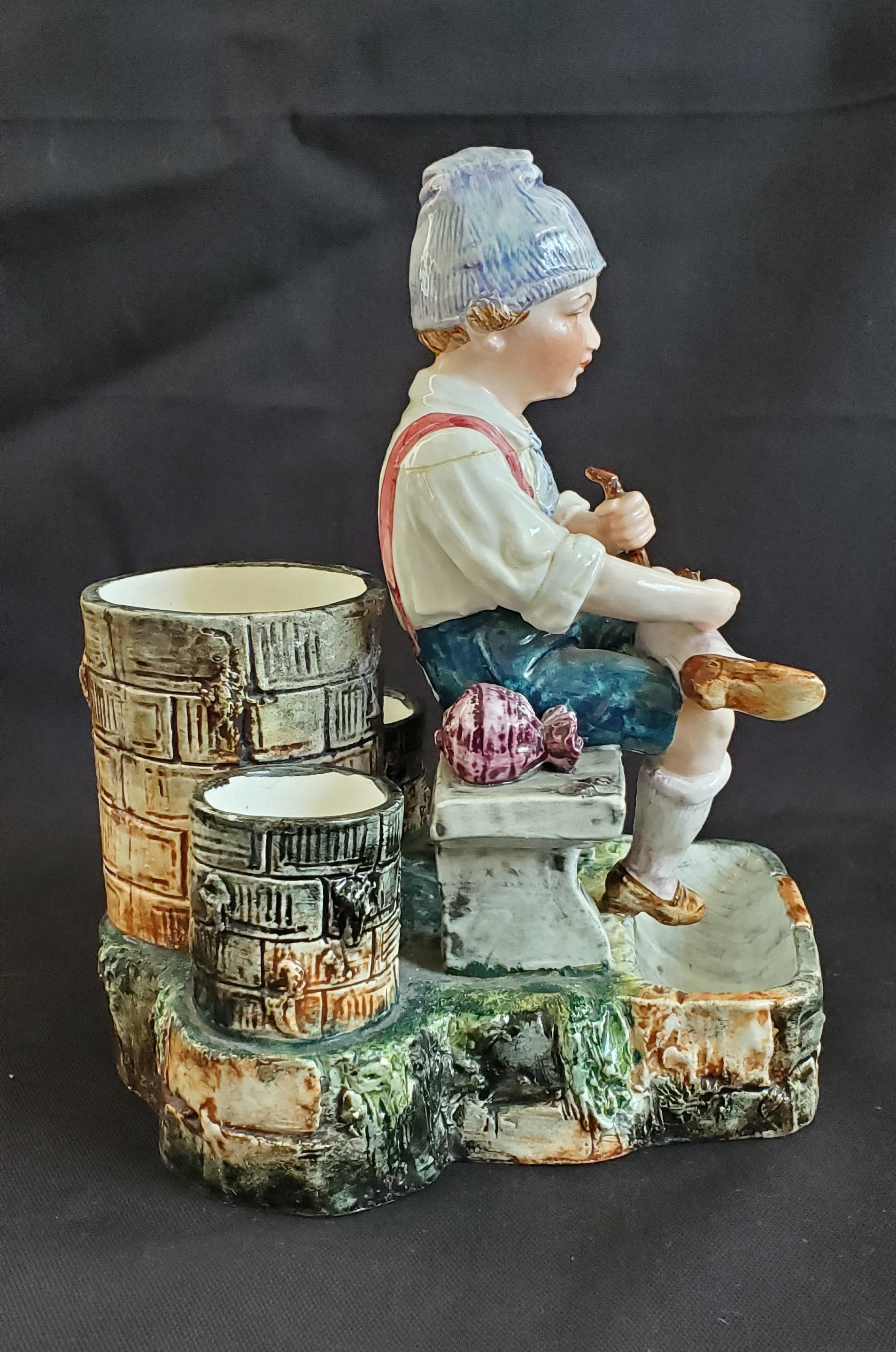 Antique Victorian German Boy With Pipe Porcelain Figural Posy Vase - Etsy