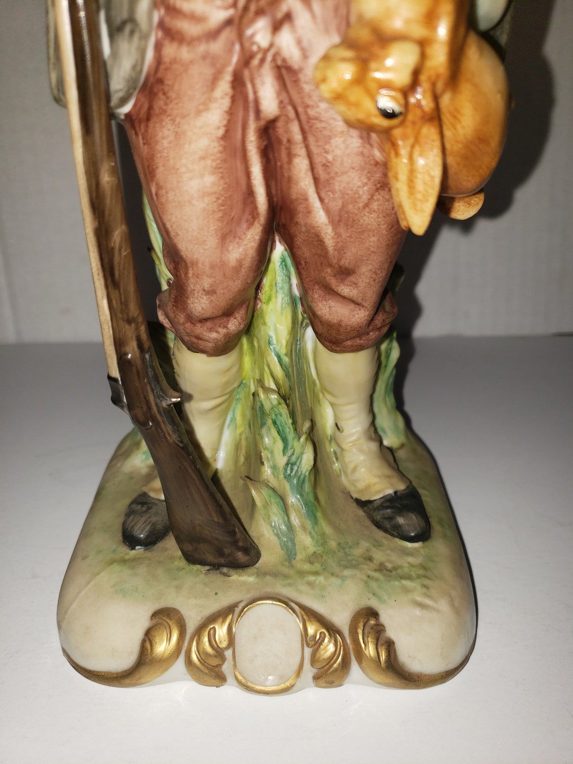 Vintage Capodimonte Italian rabbit Hunter Porcelain Figurine | Etsy