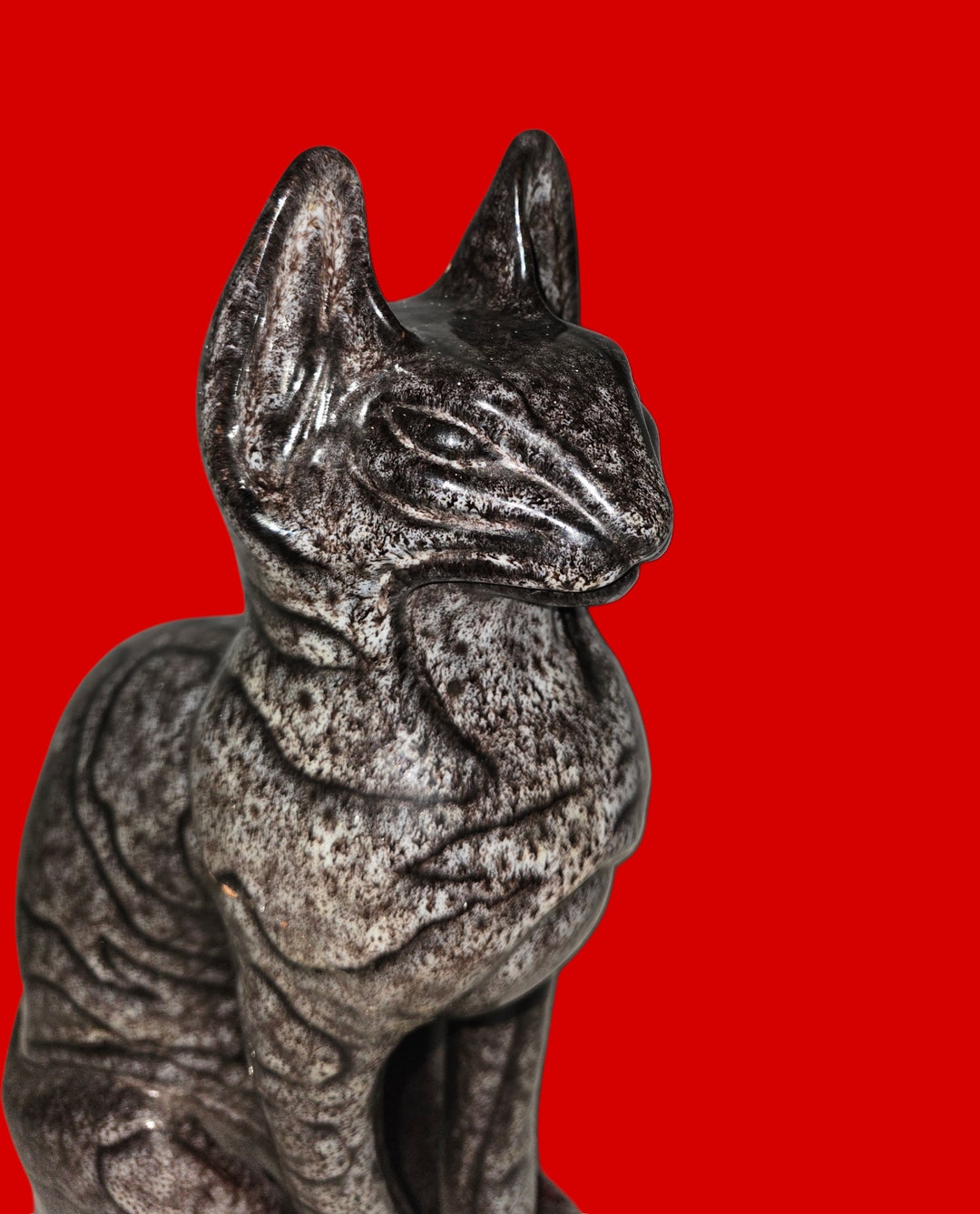 VTG MCM 1960’s Italian Alvino Bagni Large Sphinx Pottery Cat, Marked ...