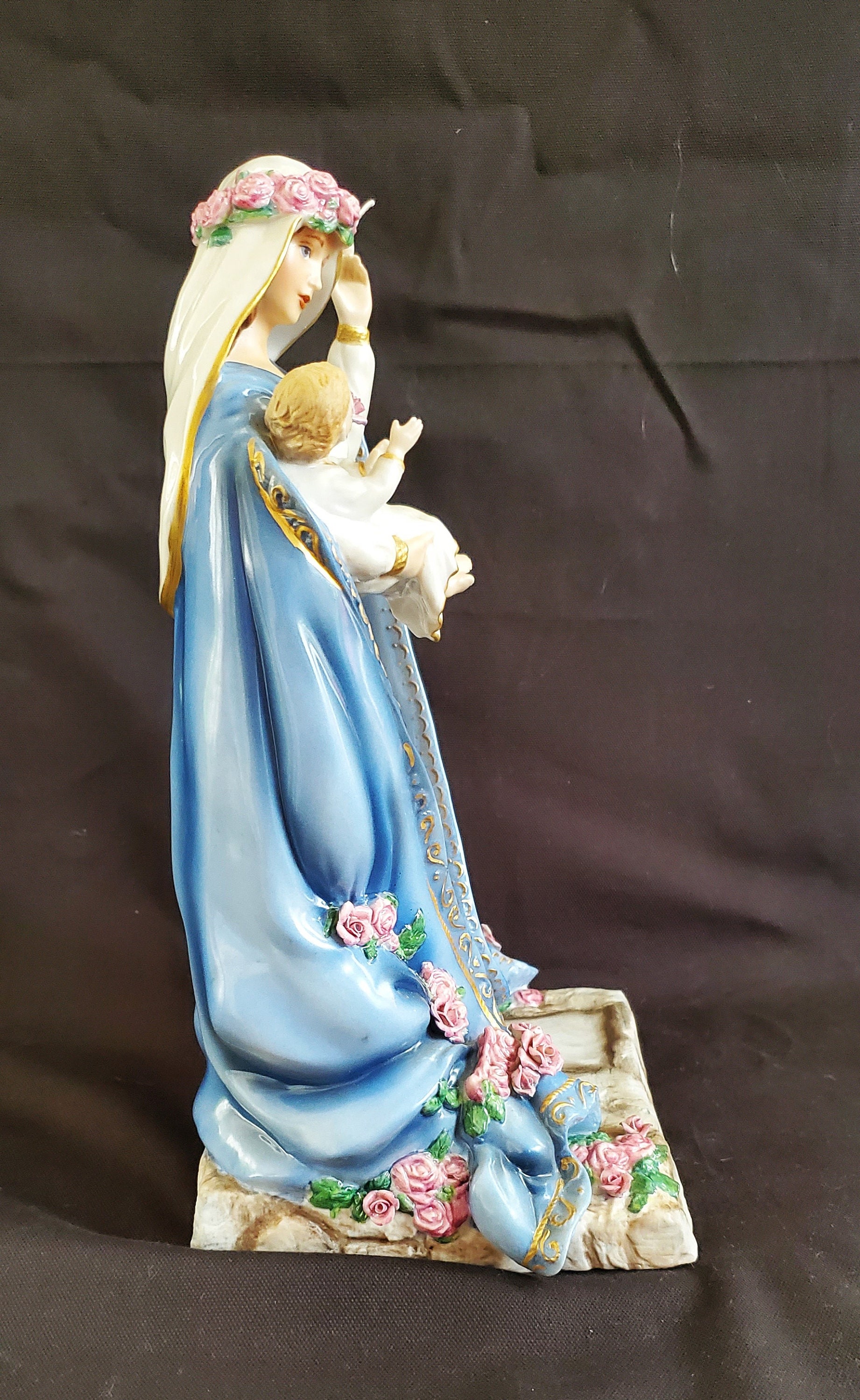 Vintage Franklin Mint Virgin Mary Mother of Spring Votive - Etsy