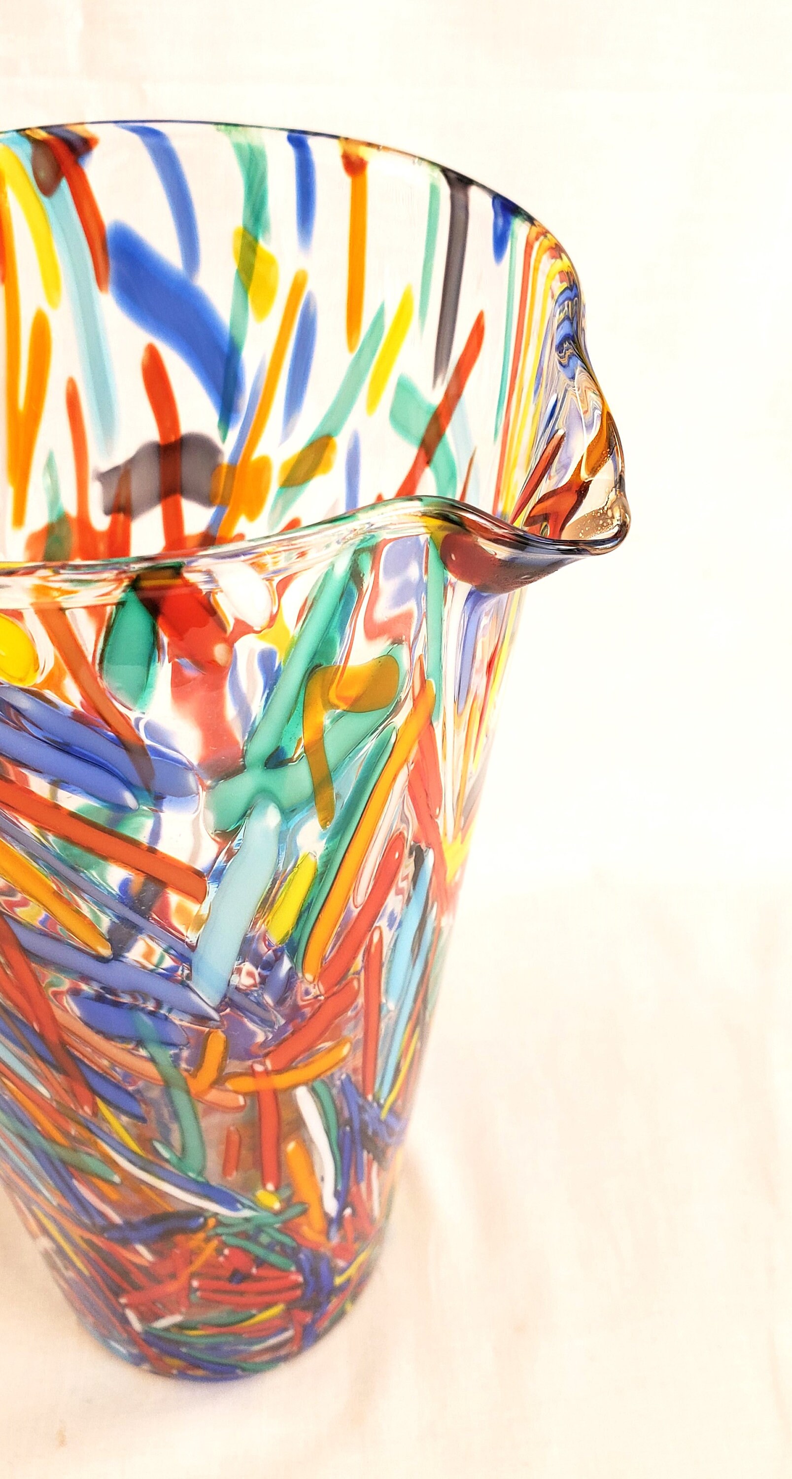 Pier 1 Confetti Multicolor Water Martini Margarita Glass - Etsy