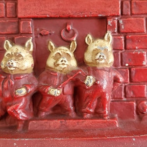 Vintage Three Little Pigs Cast Iron Brick House Figure – Rare and HTF ...