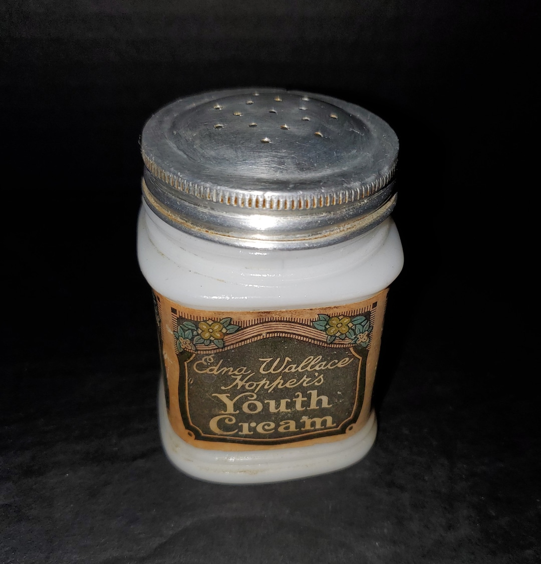 Vintage 1930-40’s Edna Wallace Hopper’s Youth Cream Container Jar ...