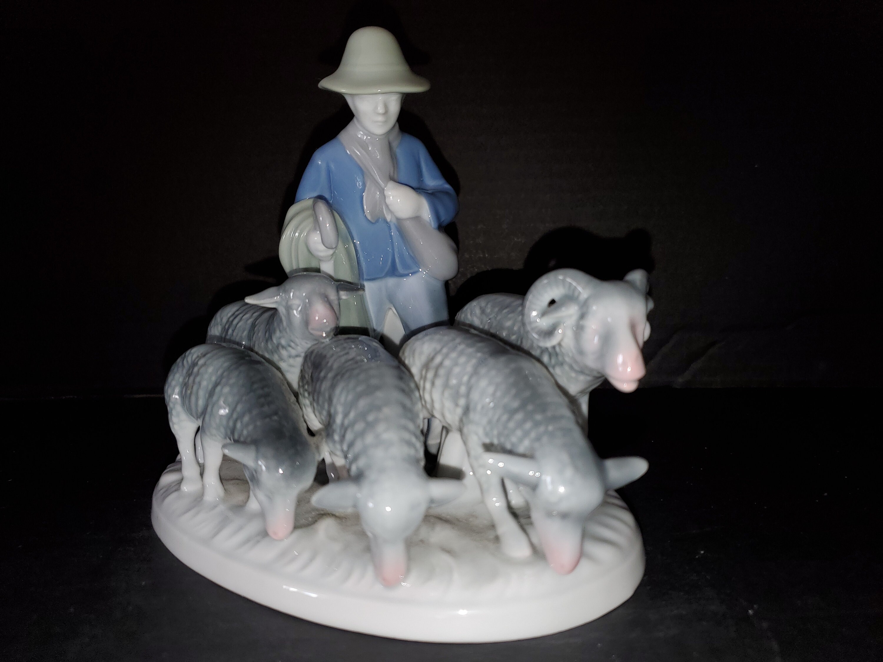 Vintage Gerald Porzellan 1940s Shephard with Ram n Four Sheeps | Etsy