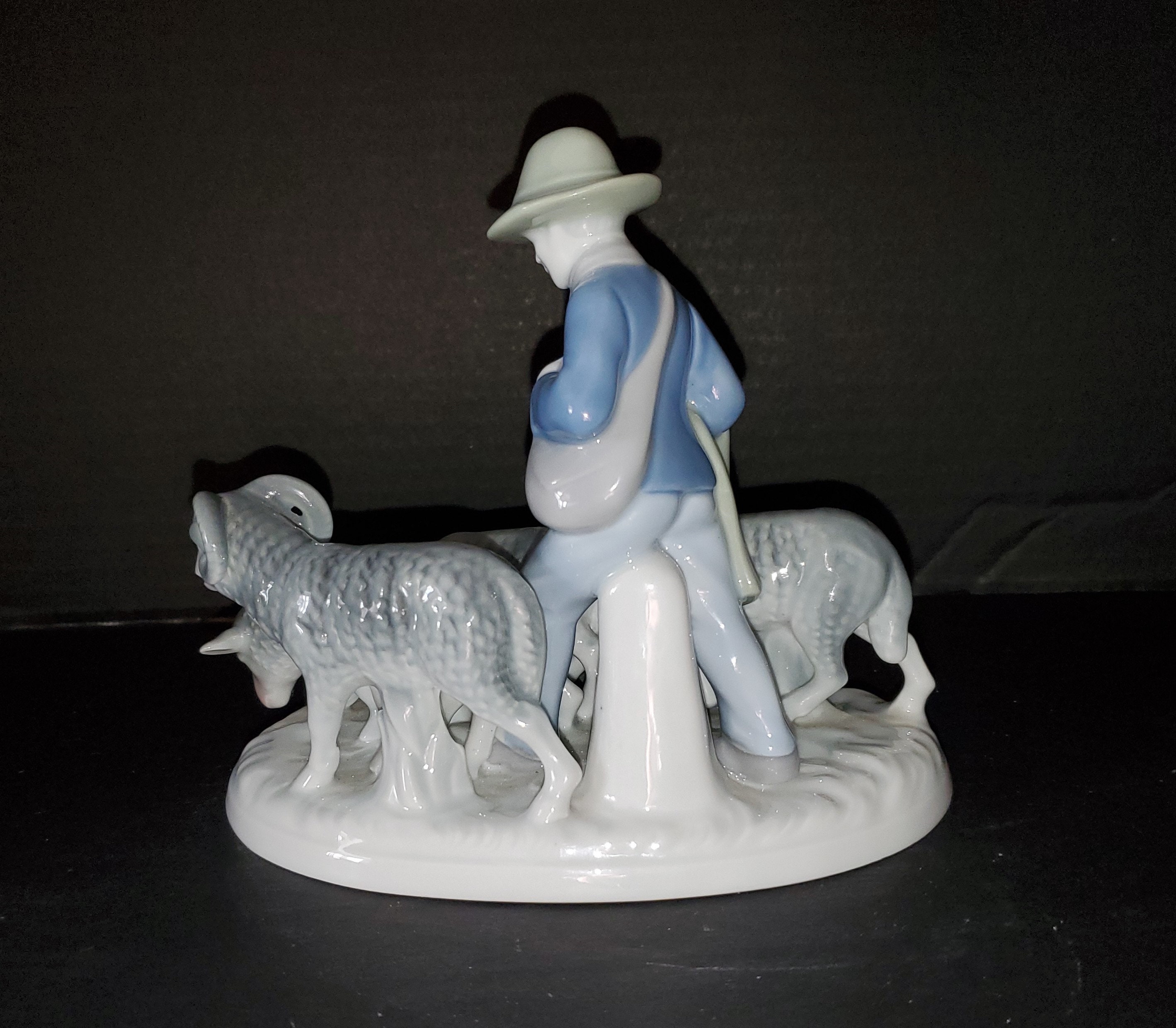 Vintage Gerald Porzellan 1940s Shephard with Ram n Four Sheeps | Etsy